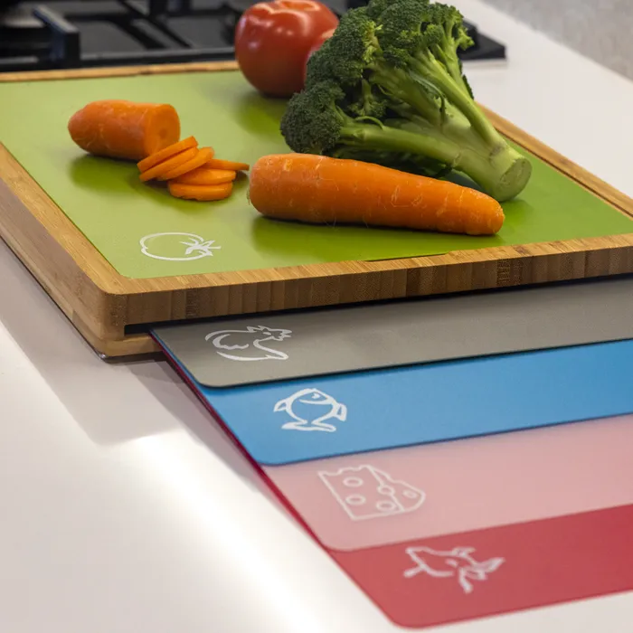 Embrace Culinary Bliss with the Bamboo Chopping Board and Color-Coded ...