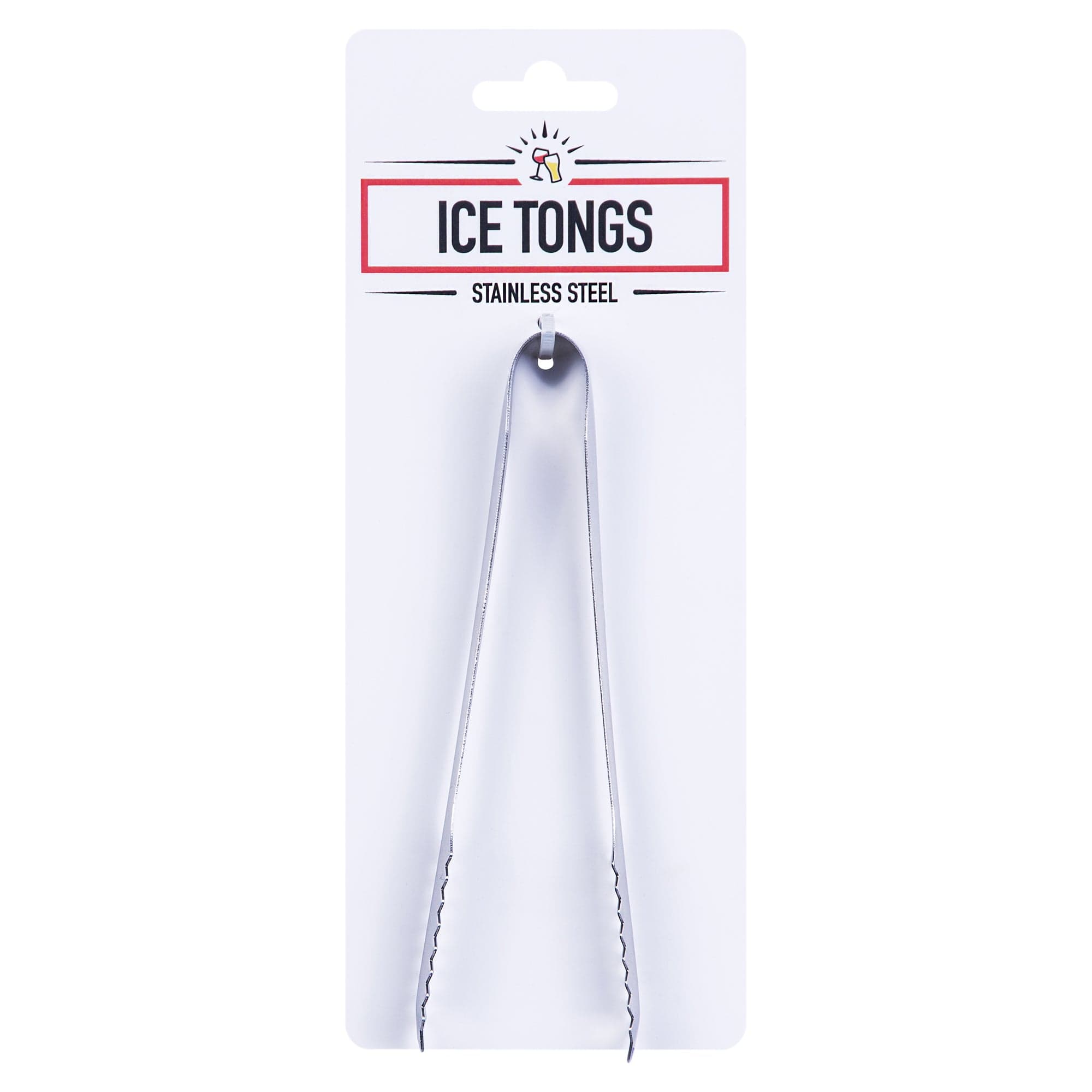 Stainless Steel Ice Cube Tongs Anti Slippery Clamp with Serrations and ...