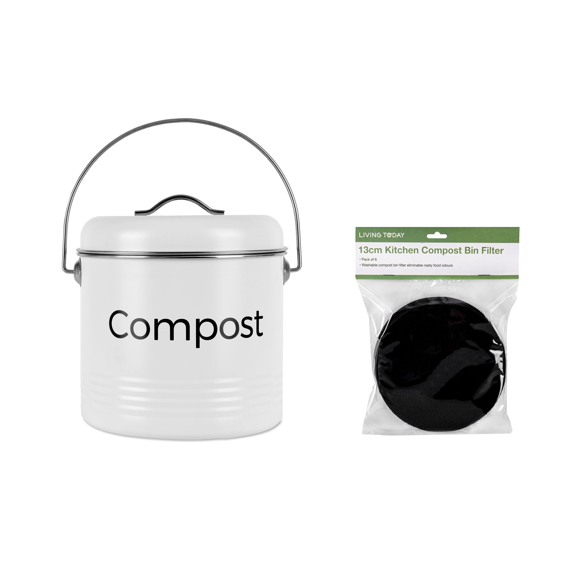 Benchtop Compost Bin | 3.5L KITCHEN BENCH COMPOST BIN – Online Homewares